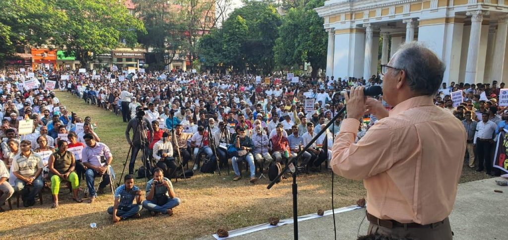 Protest against CAA at Panaji’s Azad Maidan - Goa News Hub