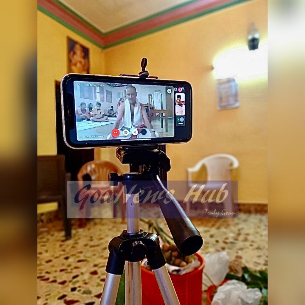 Families at Deulmal, Quepem worshipped Lord Ganesh through Google meet ...