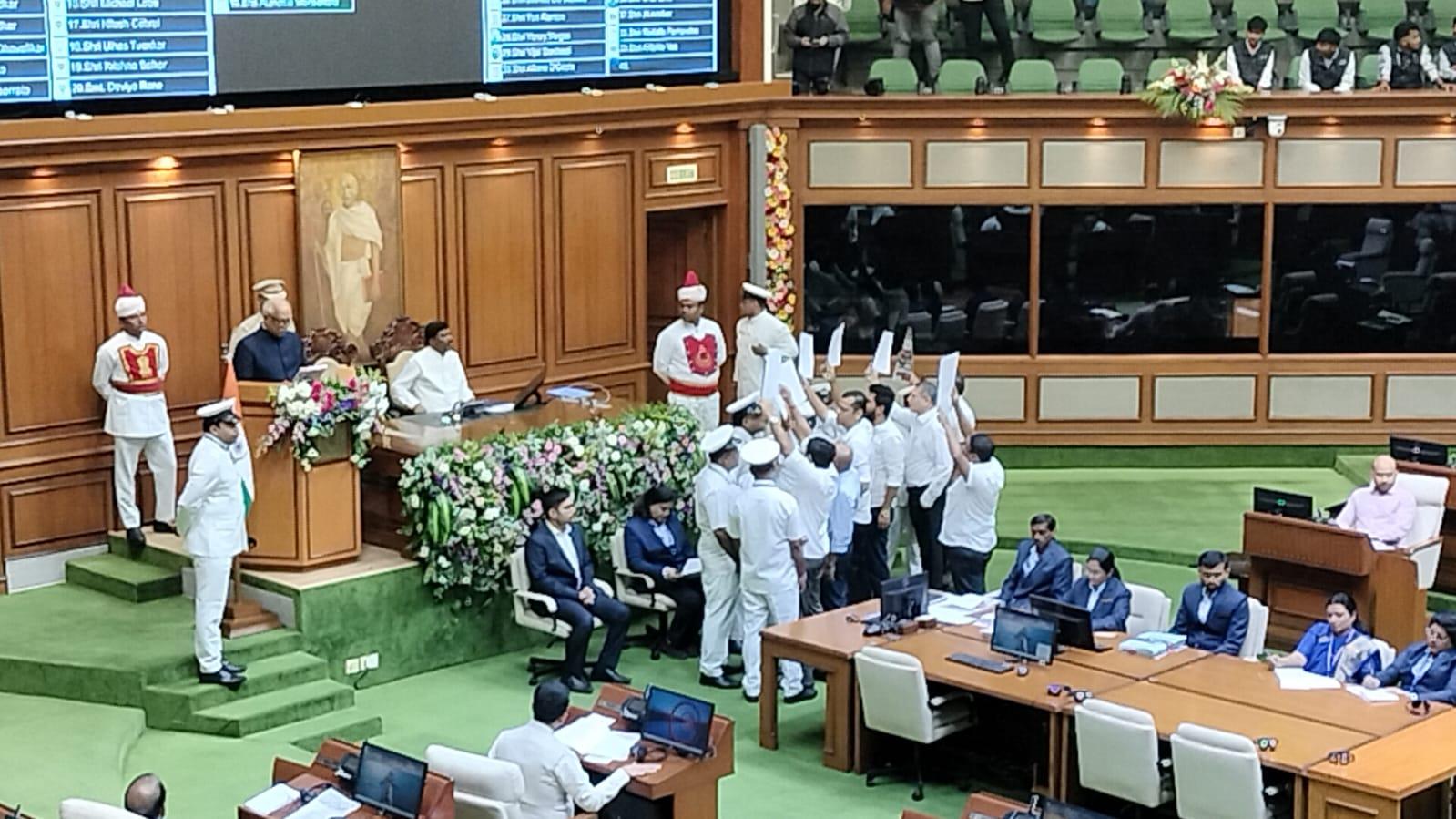 Opposition Rushes to Well of Goa Assembly, Demands Governor’s Statement ...